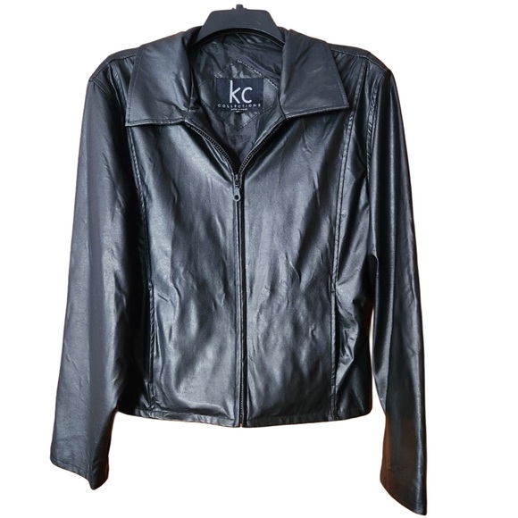 KC Collections | Jackets & Coats | Kc Collections Vegan Leather Jacket ...